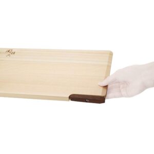 Kai Corporation AP5226 KAI Seki Magoroku Cutting Board, Cypress, L, 15.4 x 9.4 inches (390 x 240 mm), Stand Included, Made in Japan, Dishwasher Safe