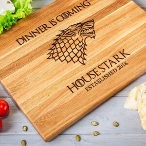 Dinner is coming Games of thrones House Targaryen Personalized Engraved Cutting Board Custom Family chopping Wedding Gift Anniversary Mother's day gift Birthday game03