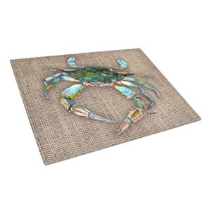 caroline's treasures 8731lcb crab glass cutting board large decorative tempered glass kitchen cutting and serving board large size chopping board