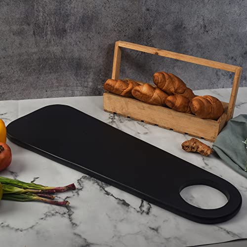 My Savory Table Hand Crafted Black Mango Wood Cutting Board, Wooden Chopping Board for Professional and Home Kitchen Use, 21 x 8 Inch