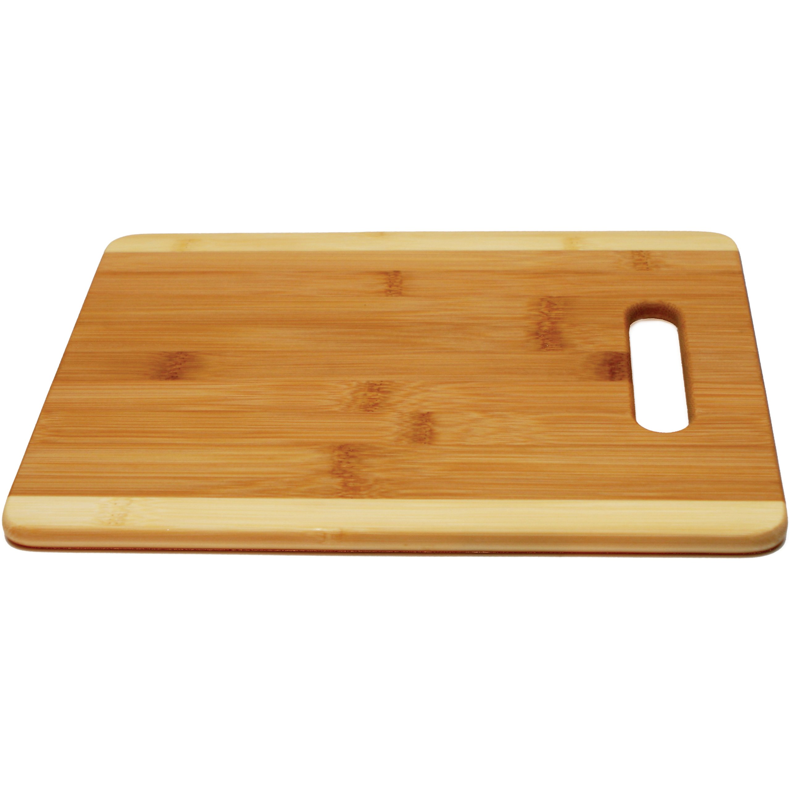 Anchor Hocking Two Tone Bamboo Cutting Board with Handle, 8.5 x 11.5 Inch