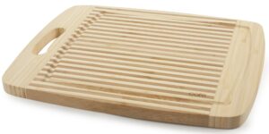 core bamboo tulip collection cutting board, natural, medium