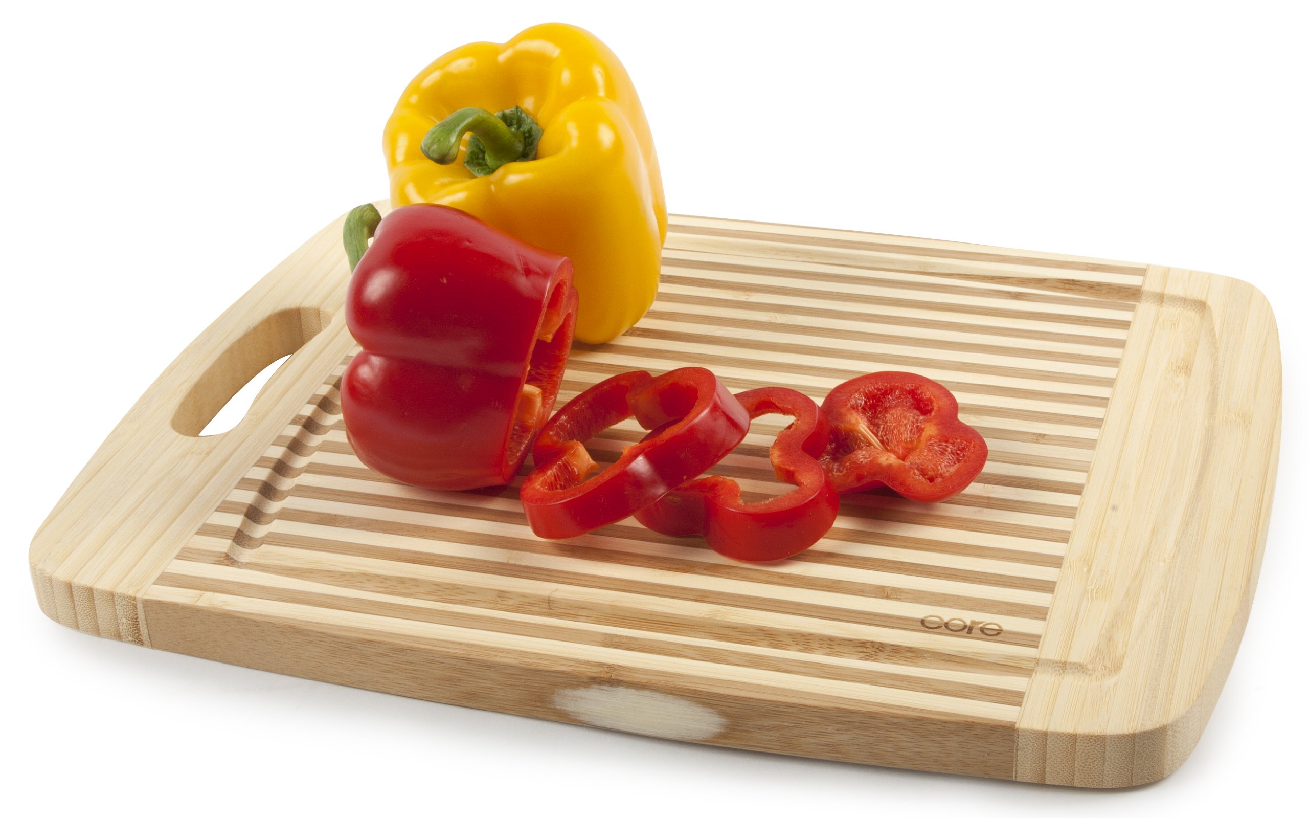 Core Bamboo Tulip Collection Cutting Board, Natural, Medium