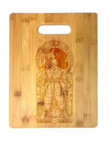 name k fighting powerful men anime parody design - laser engraved bamboo cutting board - wedding, housewarming, anniversary, birthday, father's day, gift