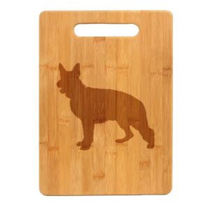 bamboo wood cutting board german shepherd