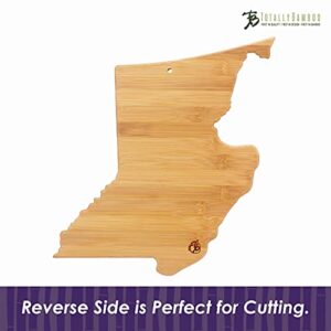 Totally Bamboo Destination British Columbia Province Shaped Serving and Cutting Board, Includes Hang Tie for Wall Display