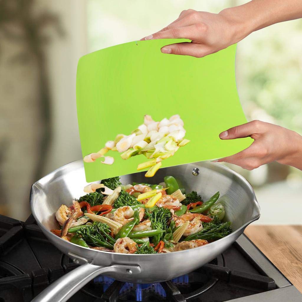 CHEF GRIDS Durable Plastic Cutting Board Set, Chopping Board Plastic, for Vegetable Meat or Cheese | Dishwasher Safe | Pair of MD Protective Gloves