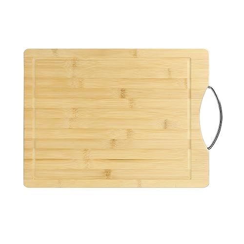 HOME BASICS CB44253 16 inch Bamboo Cutting Board with Handle