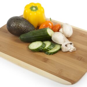 Core Bamboo Classic 2-Tone Cutting Board Combo Pack, Medium/Large