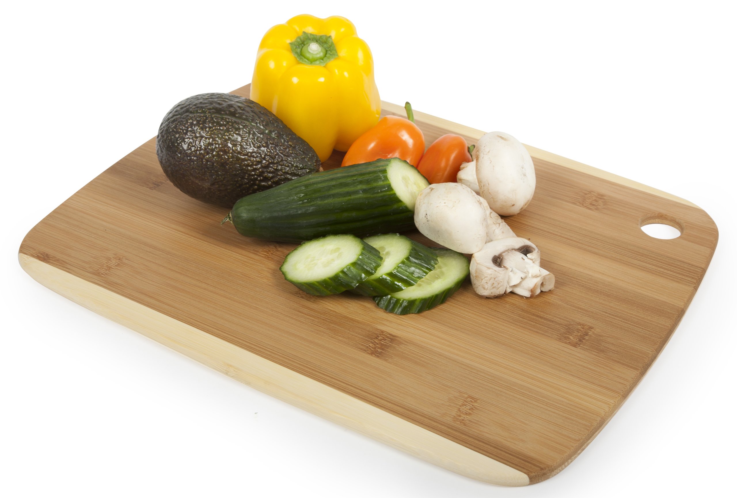 Core Bamboo Classic 2-Tone Cutting Board Combo Pack, Medium/Large