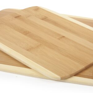 Core Bamboo Classic 2-Tone Cutting Board Combo Pack, Medium/Large