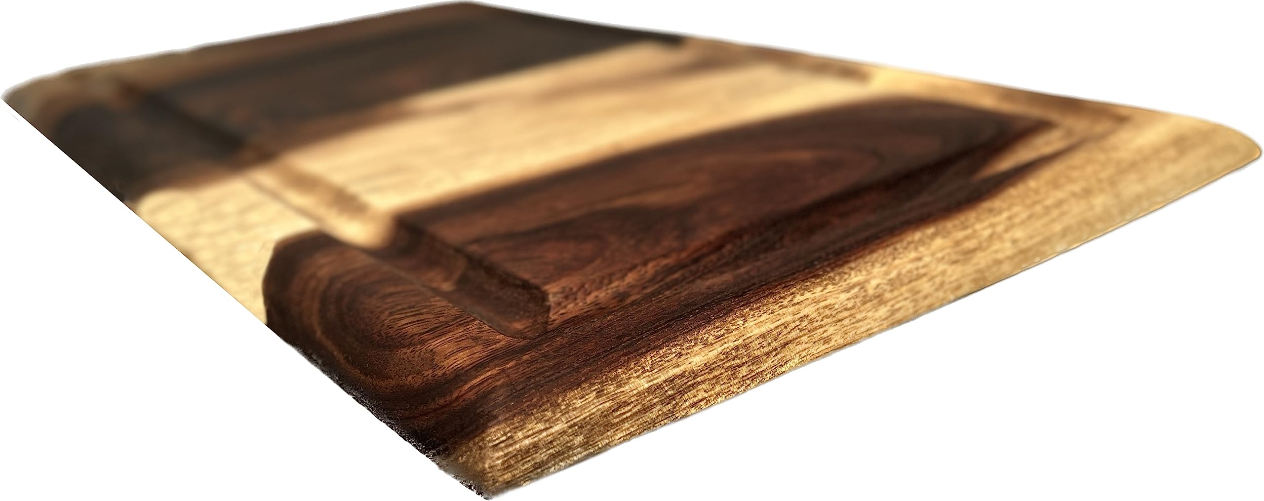 Mountain Woods Brown Large Organic Hardwood Sheesham Cutting Board w/Juice groove | Cheese Board | Chopping board | Charcuterie board | Butcher Block - 19" x 11" x 0.75"