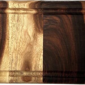 Mountain Woods Brown Large Organic Hardwood Sheesham Cutting Board w/Juice groove | Cheese Board | Chopping board | Charcuterie board | Butcher Block - 19" x 11" x 0.75"