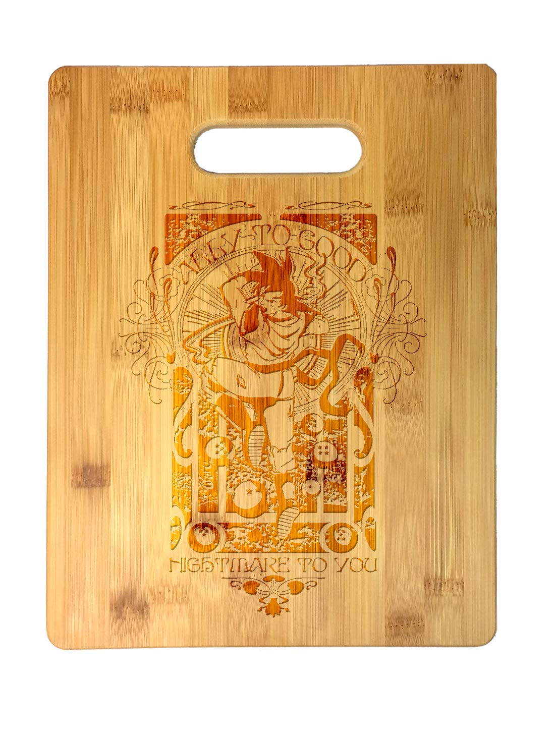 "Ally to Good" Anime Fighting Powerful Men Cartoon Parody Design - Laser Engraved Bamboo Cutting Board - Wedding, Housewarming, Anniversary, Birthday, Father's Day, Gift