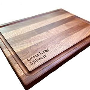 Green Ridge Millwork XL Walnut Cutting Board With Juice Groove 14"x20"x1.25"