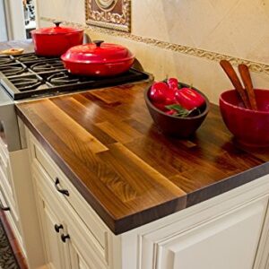 John Boos WALKCT-BL3025-V Blended Walnut Counter Top with Varnique Finish, 1.5" Thickness, 30" x 25"