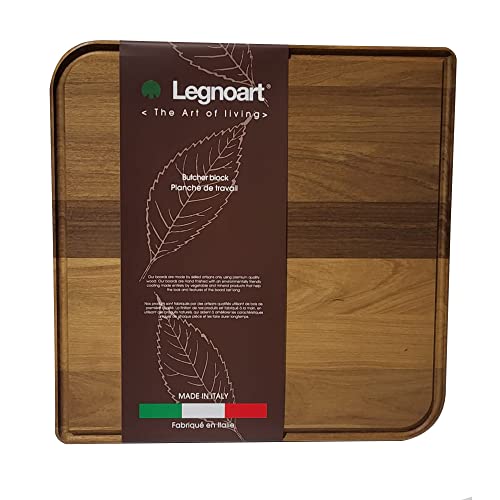 Legnoart Thermo Wood Cutting Board, 20 x 20 x 1.5-Inches