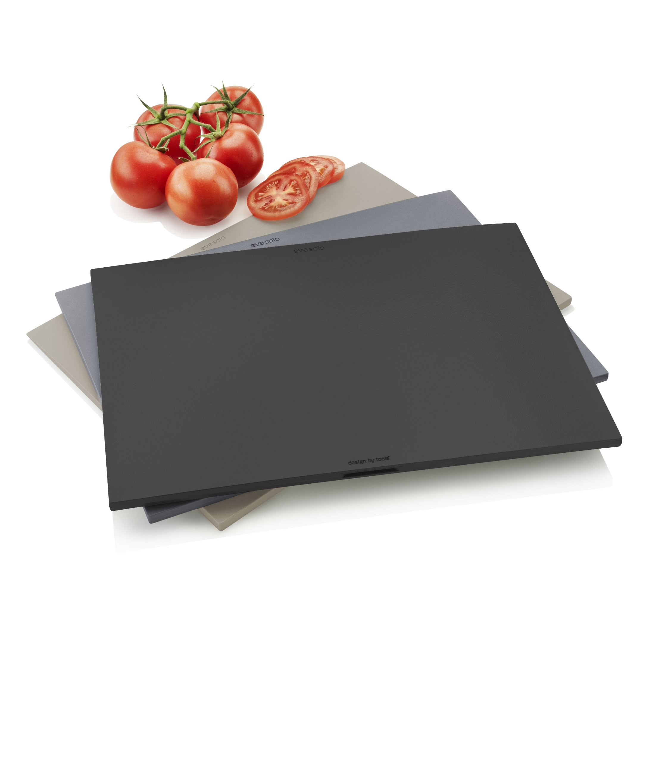 Eva Solo Chopping Boards with Holder, Set of 3, Gray Tones