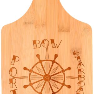 Boating Gifts For Him Captains Cheat Sheet Nautical Directions Bow Starboard Stern Port Paddle Shaped Bamboo Cutting Board