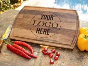 logo cutting board | custom cutting boards | personalized cutting board | personalized charcuterie board | customize cutting boards | charcuterie boards | wood cutting board (arched)