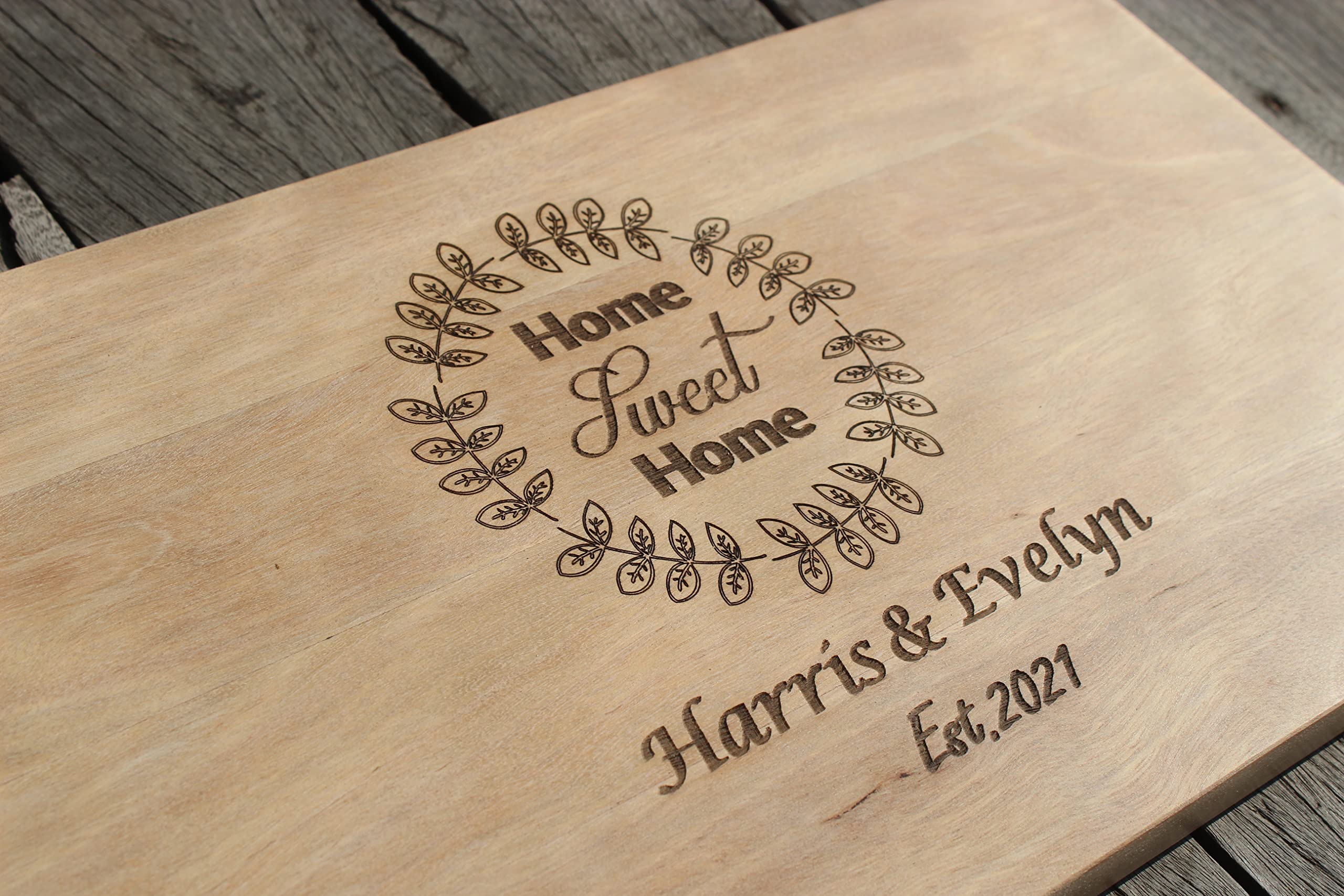 Personalized housewarming gift/new home gift/closing gift/wooden cutting board gift for new home/new home couple gift (Personalize, 12 * 8 inch)