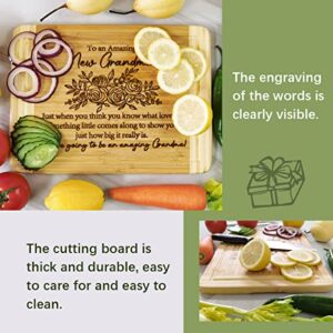 New Grandma Gifts, Pregnancy Announcement Gift for Grandma Mom, Mother's Day Thanksgiving Christmas Gift for Grandma Mother, Engraved Cutting Board -You Are Going to Be An Amazing Grandma