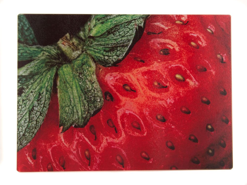 McAulay Arts Glass Cutting Board Strawberry 11.25" x 7.87"