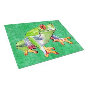 caroline's treasures 8688lcb frog glass cutting board large decorative tempered glass kitchen cutting and serving board large size chopping board