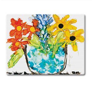 counterart lovitude decorative 3mm heat tolerant tempered glass cutting board 10” x 8” manufactured in the usa dishwasher safe