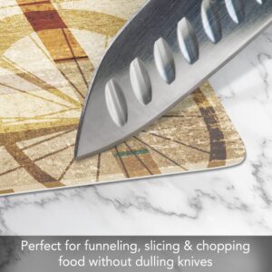 Cut N' Funnel Beachscapes Designer Flexible Plastic Cutting Board Mat, 15" x 11.5", Made in the USA, Decorative, Flexible, Easy to Clean