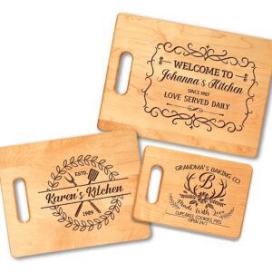 Custom Cutting Boards for Couple Personalized Husband Wife Cutting Board Bamboo Cutting Boards Wood Engraved