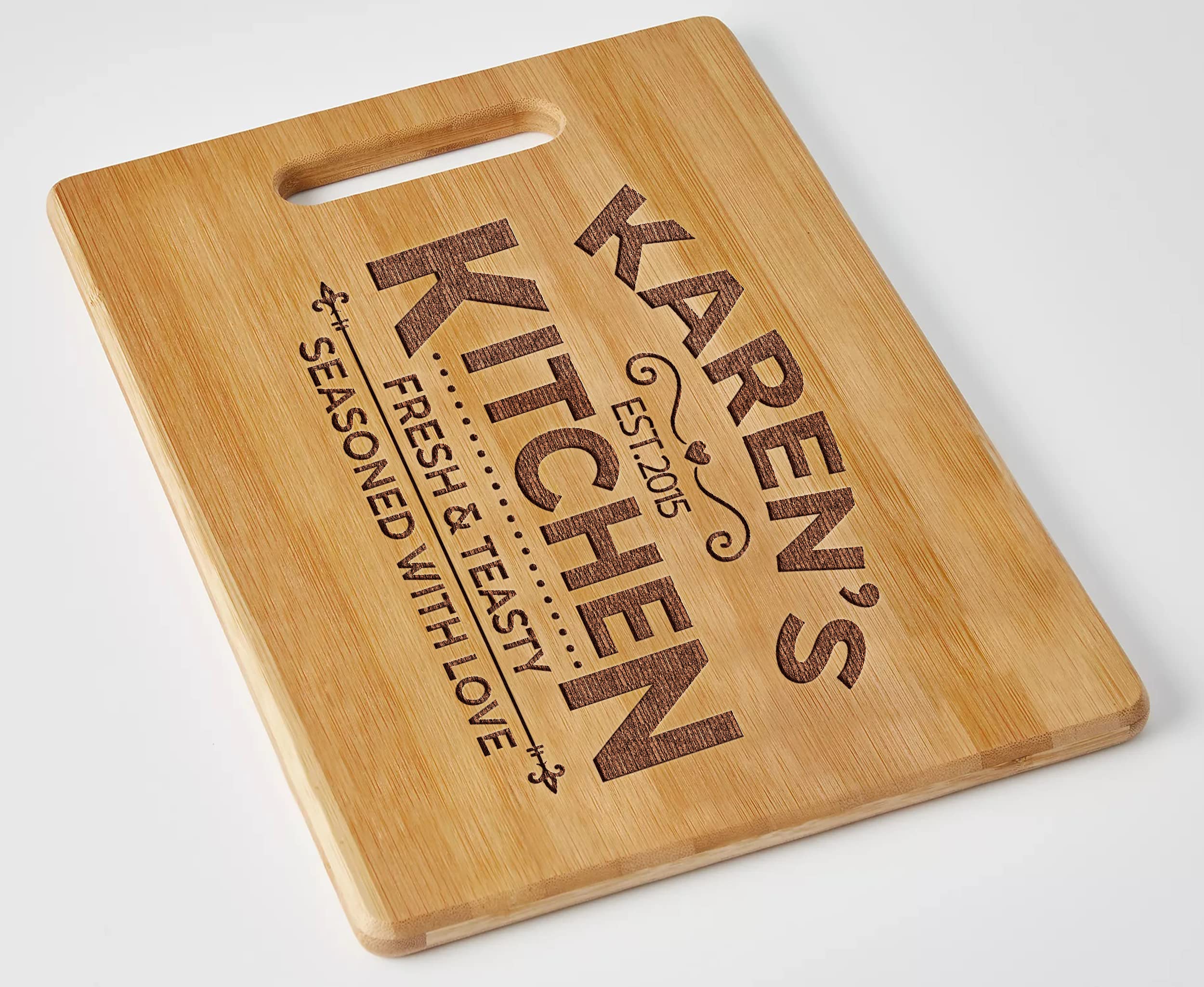 Custom Cutting Boards for Couple Personalized Husband Wife Cutting Board Bamboo Cutting Boards Wood Engraved