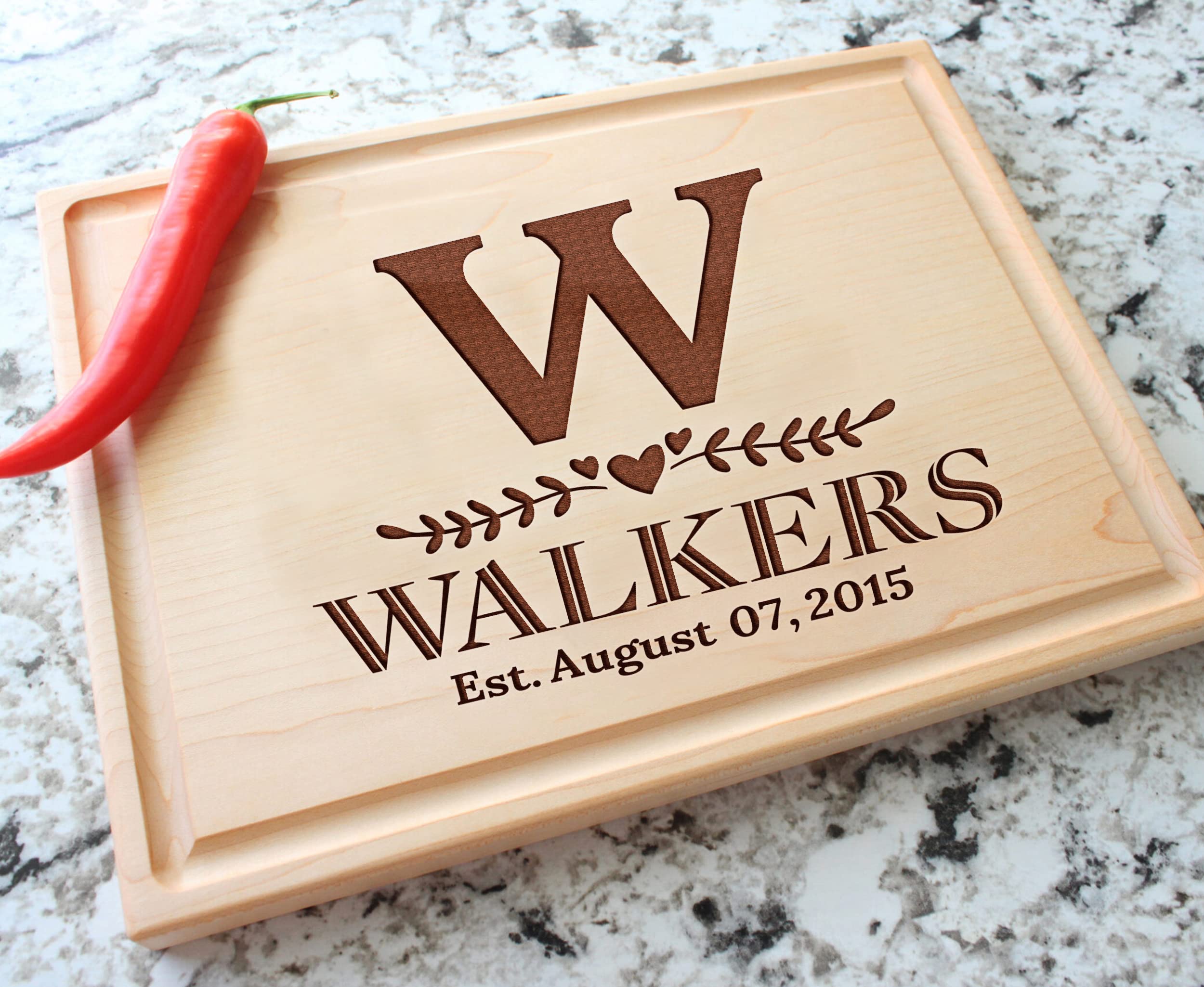 Personalized Cutting Board Custom Mr Mrs Cutting Board Wood Engraved Cutting Board