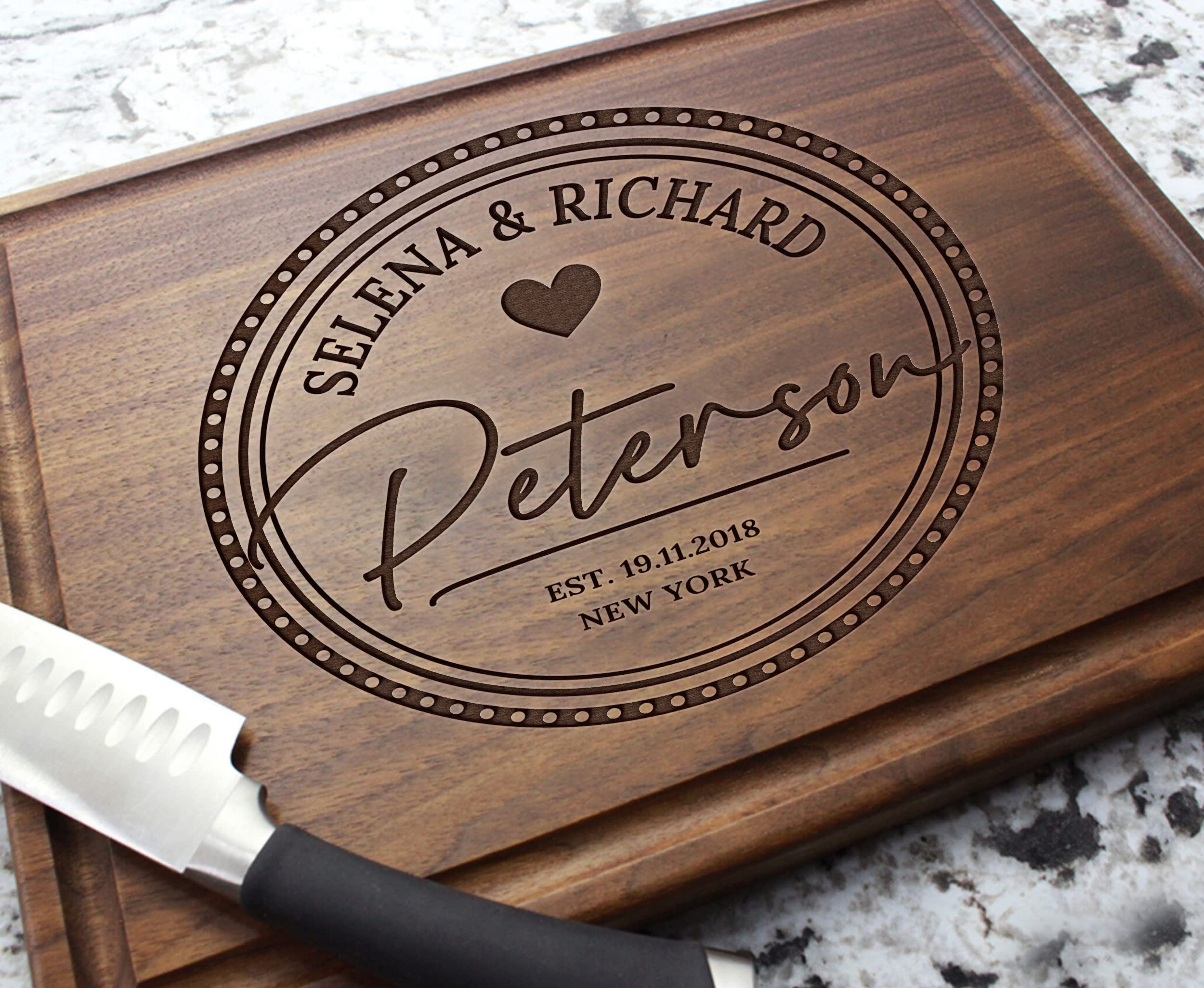 Personalized Cutting Board Custom Mr Mrs Cutting Board Wood Engraved Cutting Board