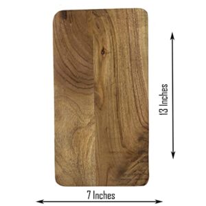 WOODLERY Wood Cutting Board for Meat Bread Serving Board Charcuterie Board Cutting Board (Beige_13x7")