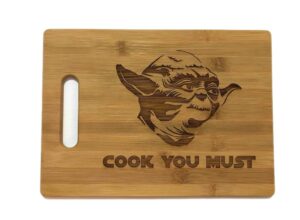 cook you must master grill bbq barbecue gift for dad father grandfather engraved wooden bamboo cutting board charcuterie tray