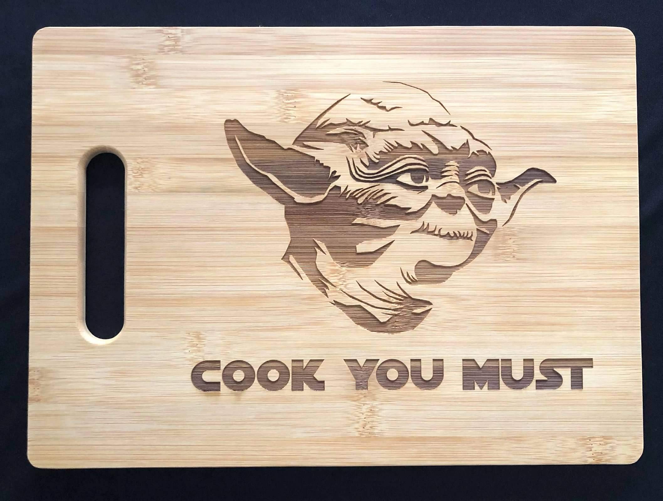 Cook You Must Master Grill BBQ Barbecue Gift for Dad Father Grandfather Engraved Wooden Bamboo Cutting Board Charcuterie tray