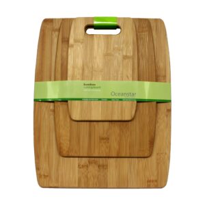 Oceanstar 3-Piece Bamboo Set CB1156 Cutting Board, One Size, Natural