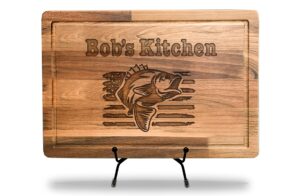 personalized walnut cutting boards, custom fathers day gift, usa flag sign, bamboo chopping board for meat, dad gifts, bbq grilling gifts for men, kitchen gift, serving tray, chef cooking gifts