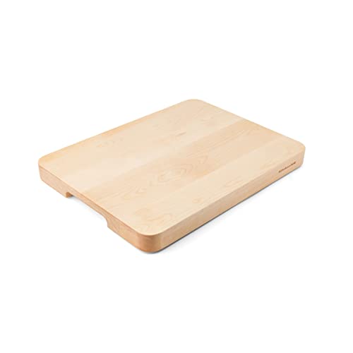 KitchenAid Gourmet 42 x 30cm Butchers Block Chopping Board with Handles, Birchwood