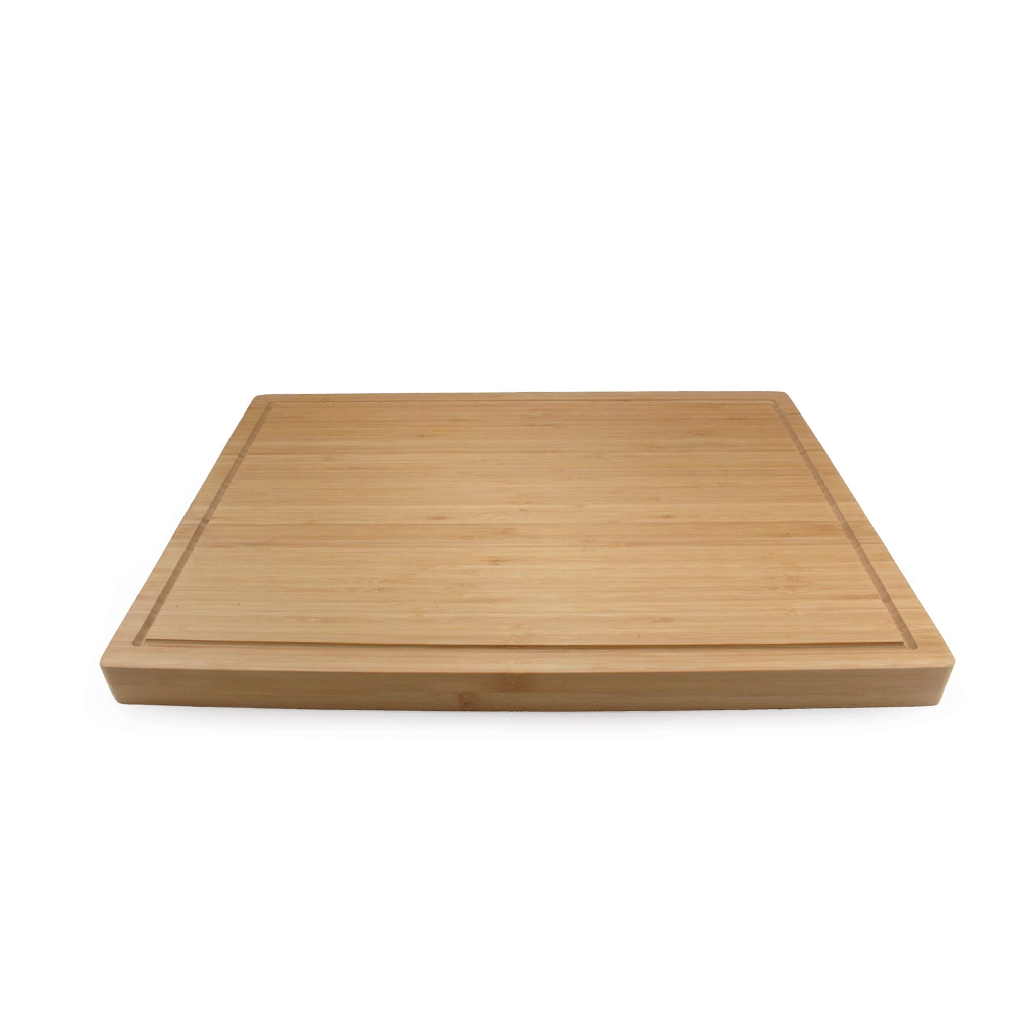 BambooMN Brand - Heavy Duty Premium Bamboo Cutting Board - 24" x 18" x 1.5" (Grooved)