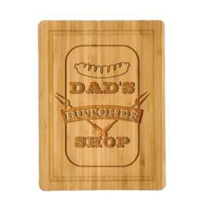 dads butcher shop cuttingboard, bamboo cutting board, dad the best cook, father day gifts, personalized cutting boards, presents for dad, engraved cutting board