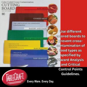 TableCraft Products CBG1218AGN Cutting Board,"Grippy", 12" x 18" x 1/2", Color Coded Green