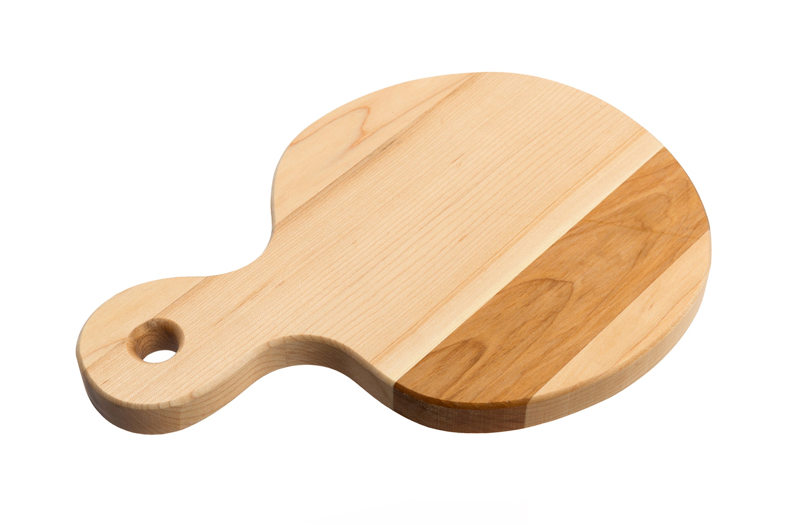 Labell Maple Cutting Board with Handle, 7x10x0.75in