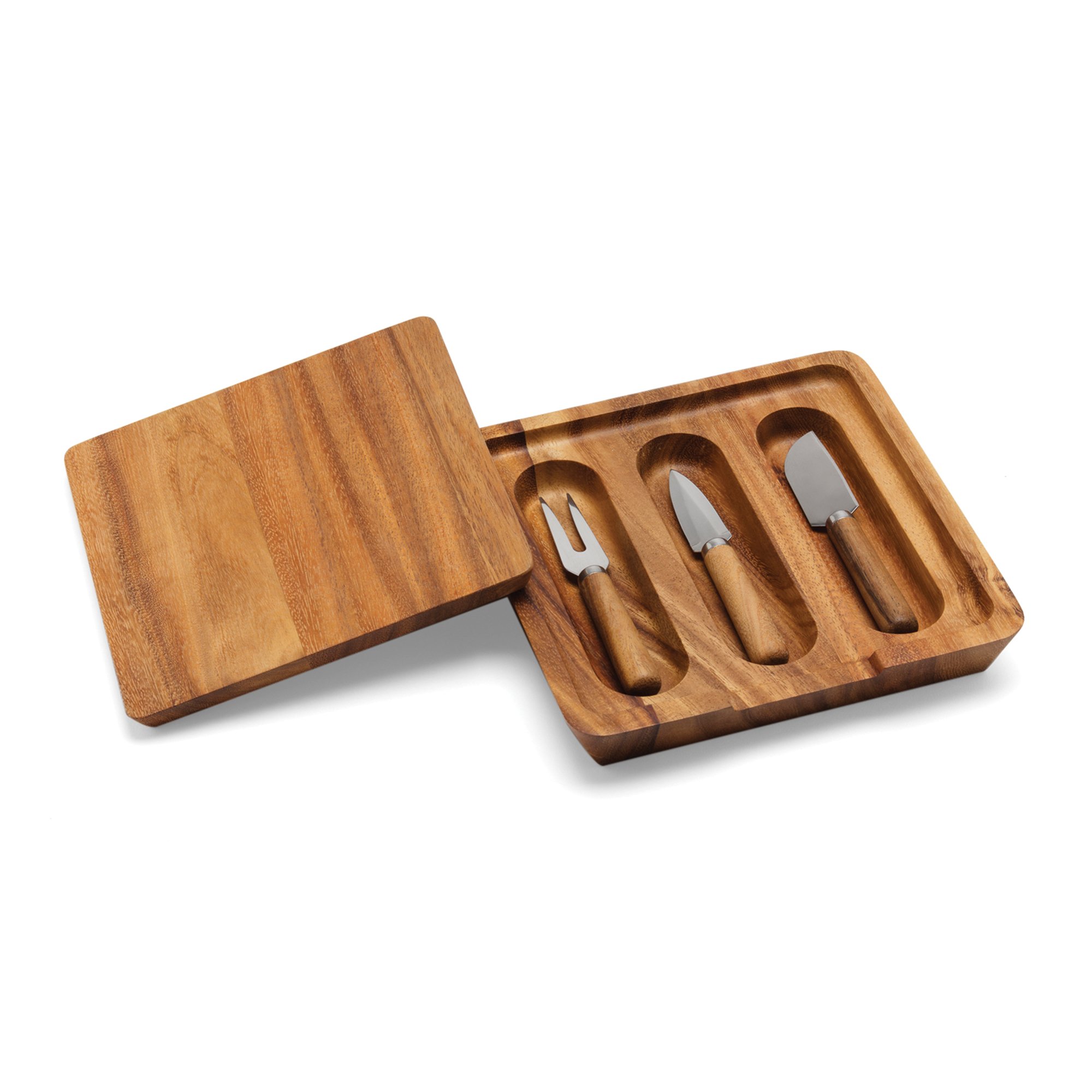 Ironwood Gourmet Cheese Board and Knife Set, Acacia Wood