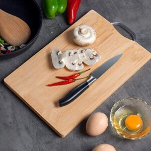 Chambridge 3pcs Bamboo Cutting and Serving Boards for Kitchen, Bamboo Chopping Board for Meat and Chopping Vegetables