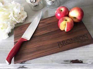 personalized laser engraved wood cutting board