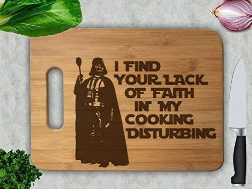 Vader Sith Bamboo Cutting Board, Wedding Gifts, Housewarming Gift, Christmas Butcher Block