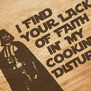 Vader Sith Bamboo Cutting Board, Wedding Gifts, Housewarming Gift, Christmas Butcher Block