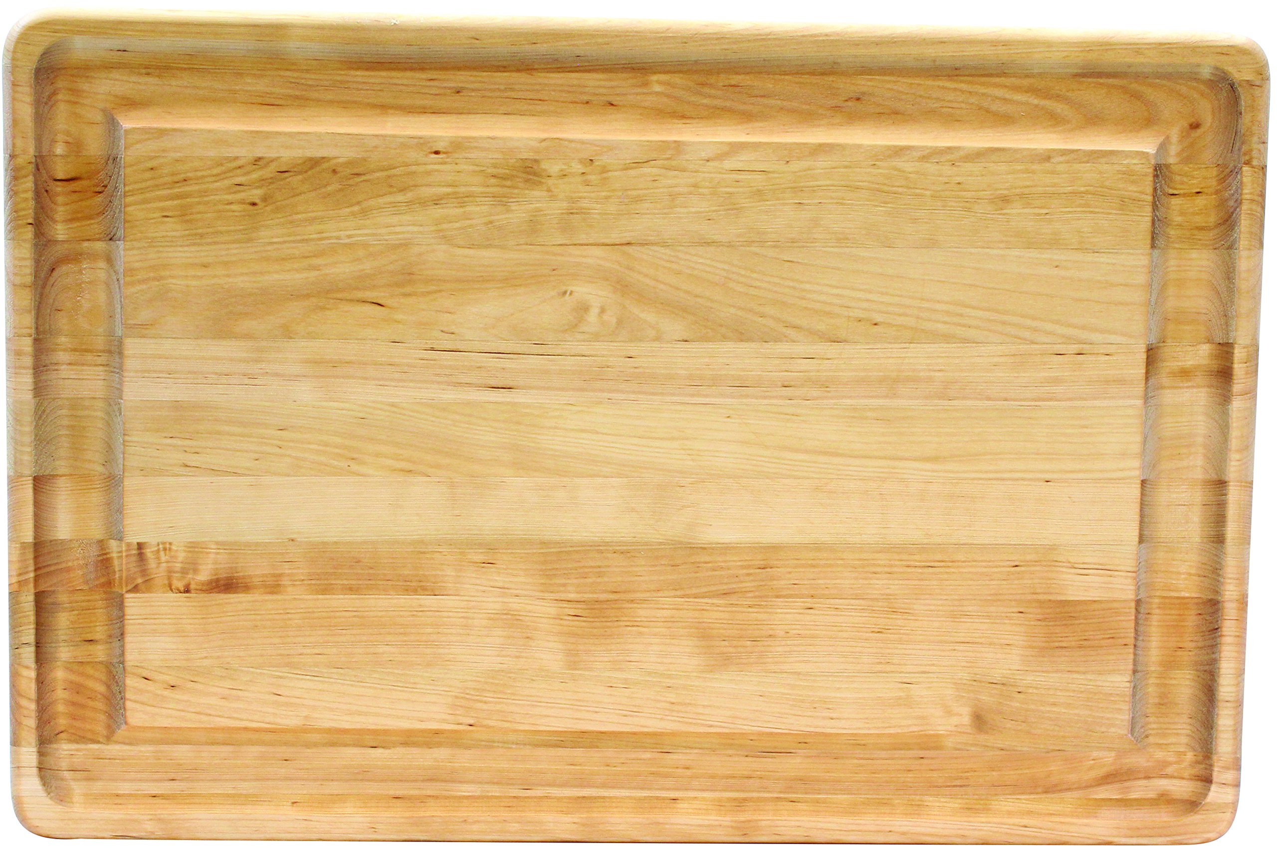 TableCraft Products CBW241615 Wood Cutting Board, 24" x 16" x 1.5" Carving Board